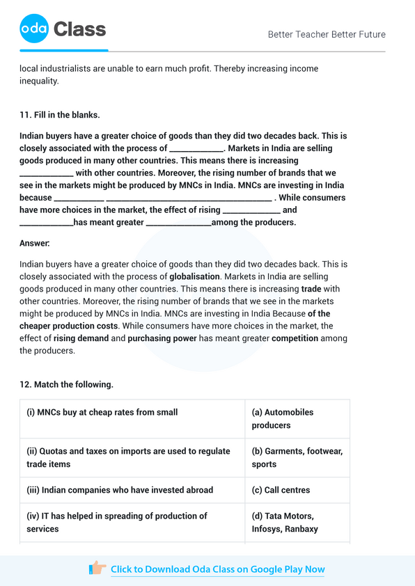 NCERT Solutions for Class 10 Economics Chapter 4