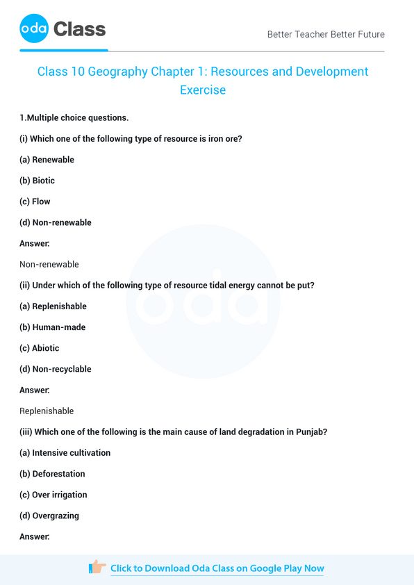NCERT Solutions for Class 10 Geography Chapter 1