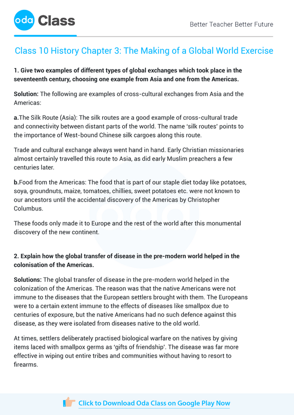 NCERT Solutions for Class 10 History Chapter 3