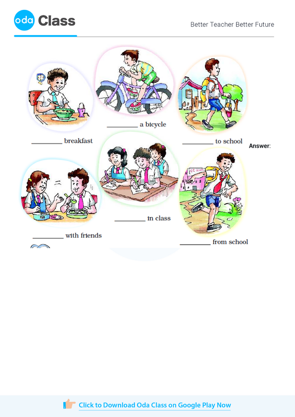 NCERT Solutions For Class 2 English Chapter 1 NCERT Solutions For Class 2 English Chapter 1