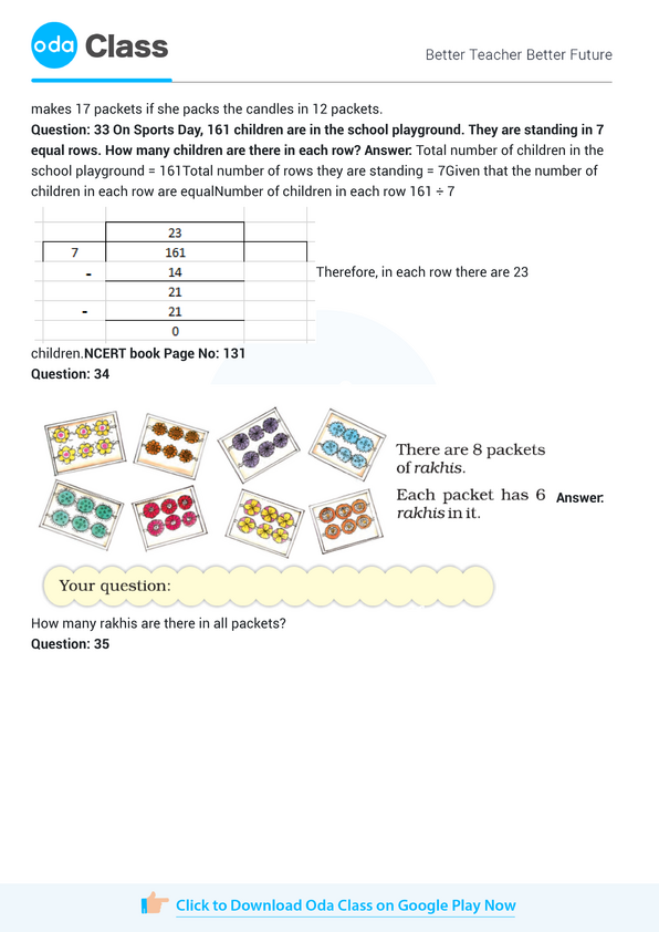 NCERT Solutions for Class 4 Maths Chapter 13