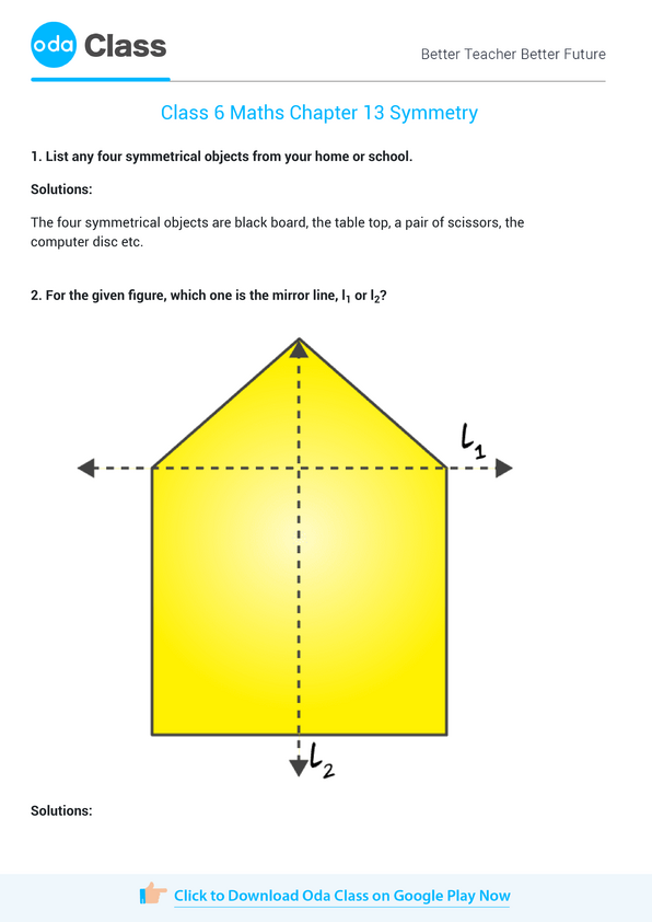 NCERT Solutions for Class 6 Maths Chapter 13
