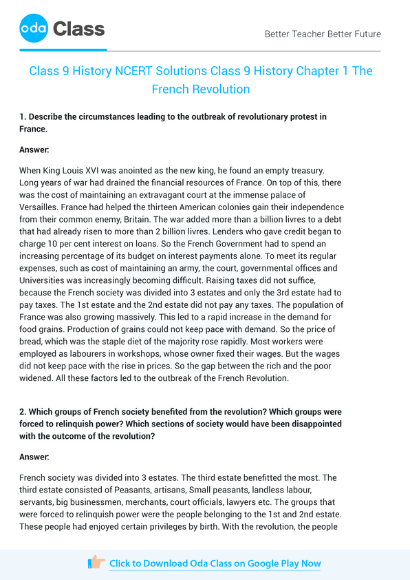 NCERT Solutions for Class 9 History Chapter 1