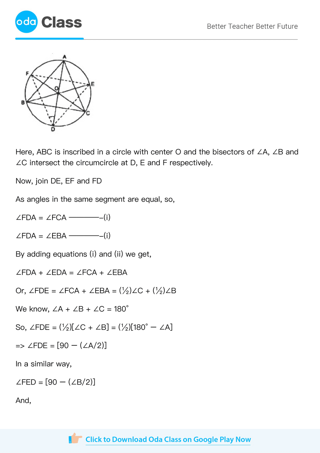 NCERT Solutions For Class 9 Maths Chapter 10 NCERT Solutions For Class 9 Maths Chapter 10